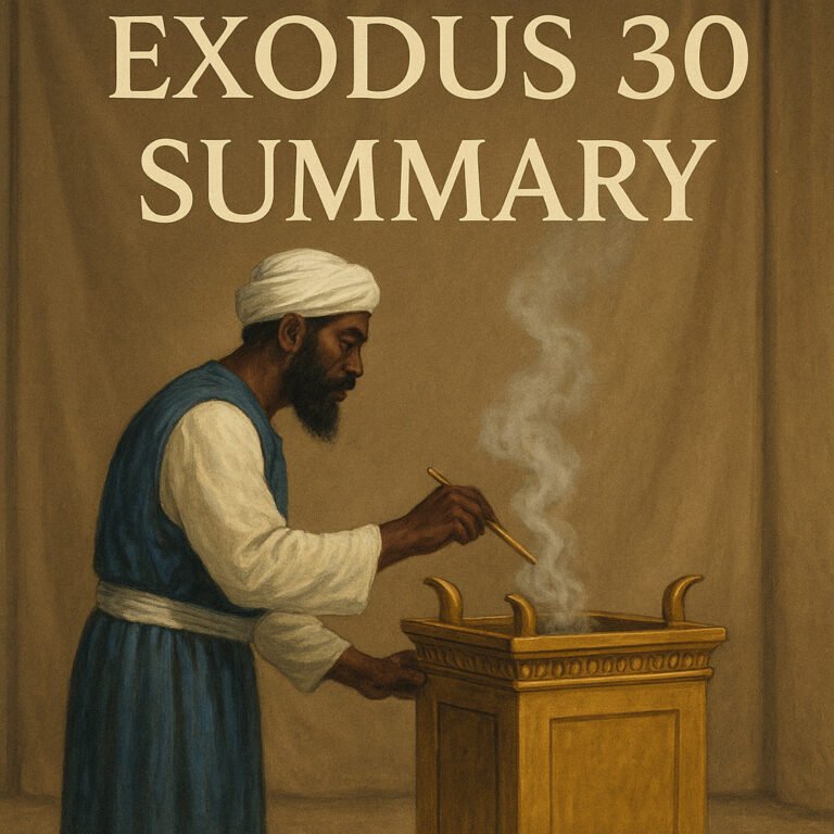 Exodus 30 Summary: Altar of Incense, Atonement Money, Laver, Holy Oil